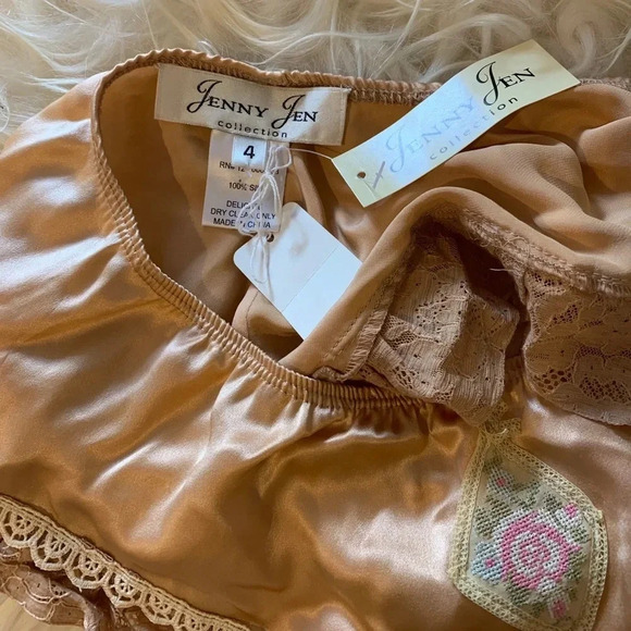 Jenny Jen | Intimates & Sleepwear | Jenny Jen Nwt Silk French Lace Tap ...